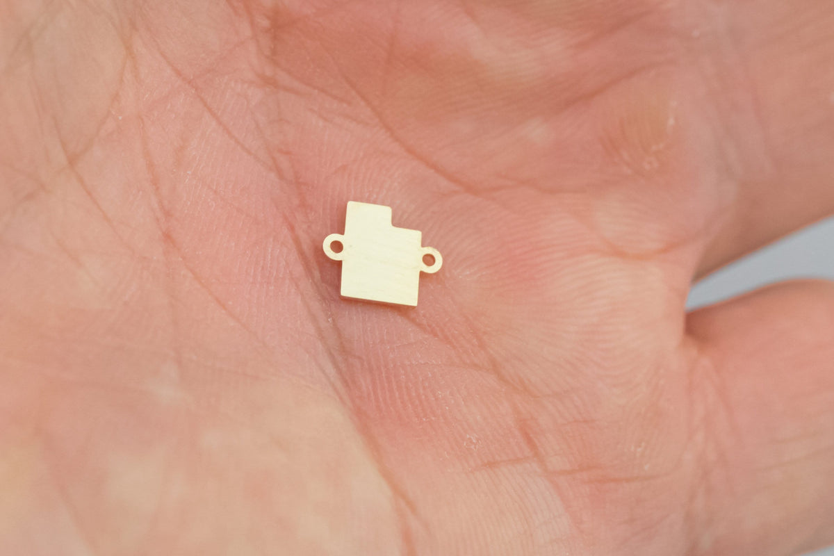 Utah Connector State Shape Connector - 14kt gold filled or Sterling Si ...